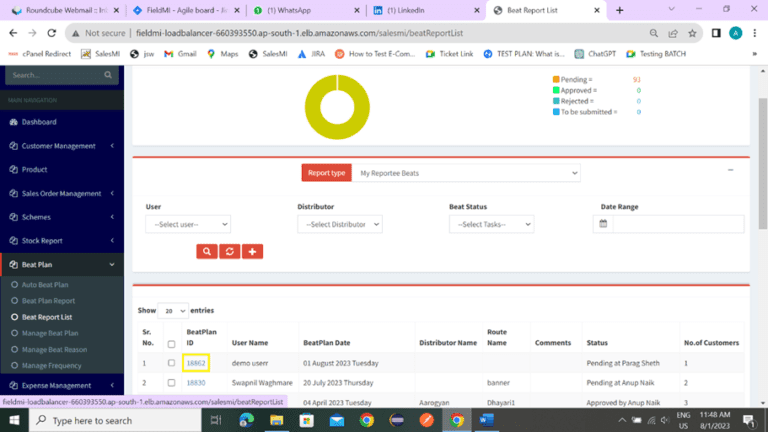 Approve/Reject Beat Plan Solution : Streamlining Sales Routes